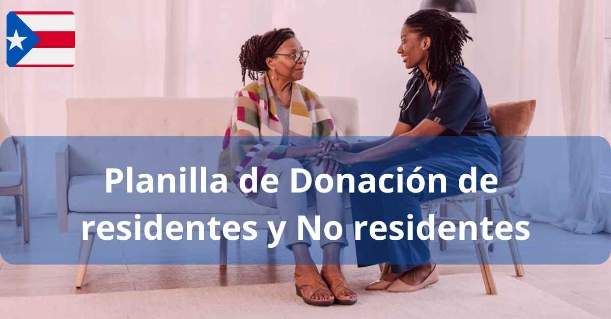 Planilla de Donación de residentes y No residentes de Puerto Rico ...